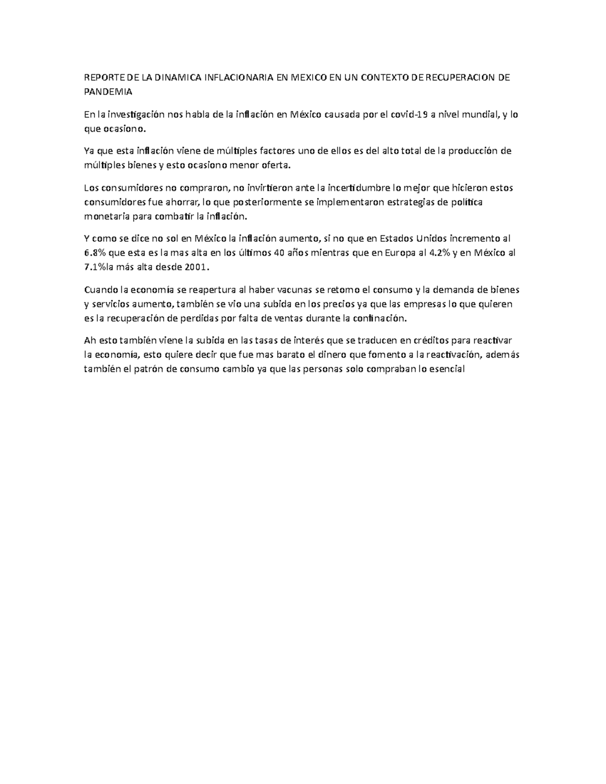 Reporte de lectura Eduardo Zavala - REPORTE DE LA DINAMICA ...