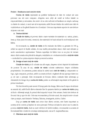 Proiect realizarea unui pliant - Proiect - Realizarea unui pliant Un ...