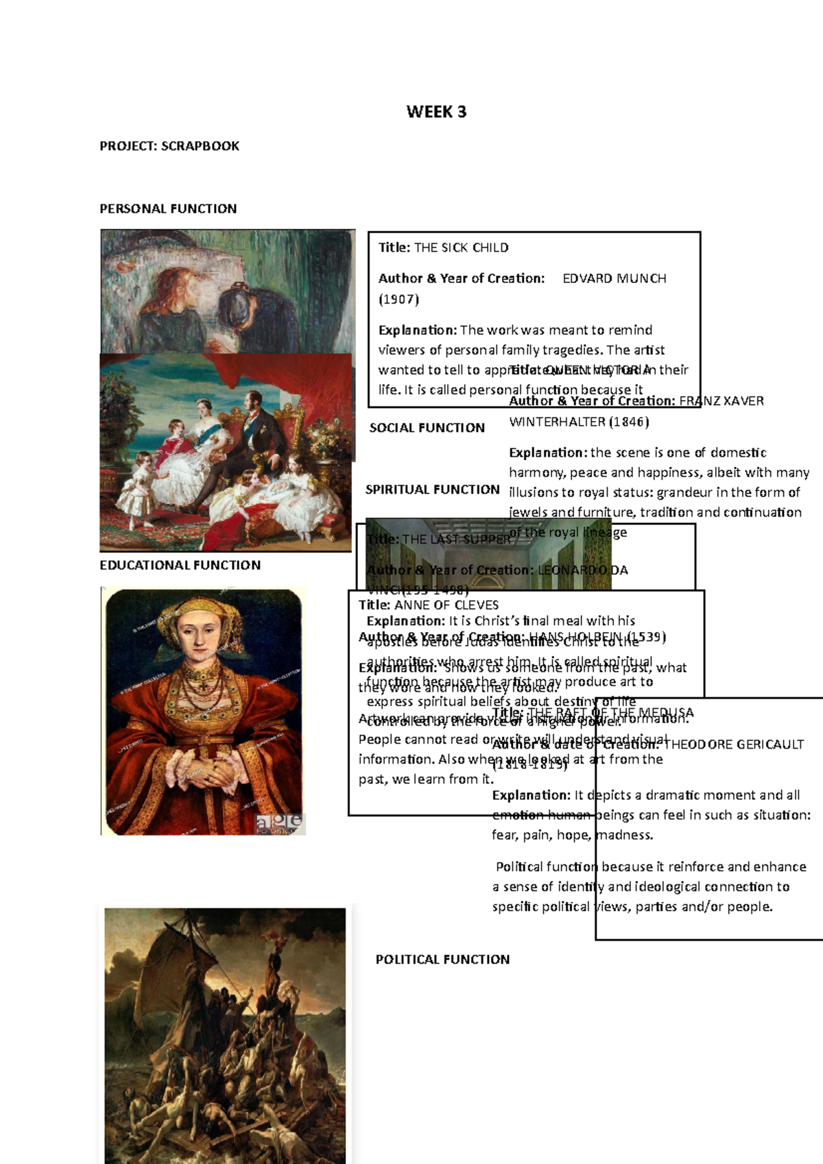 ARTS- Appreciation - These documents were uploaded for reference use ...