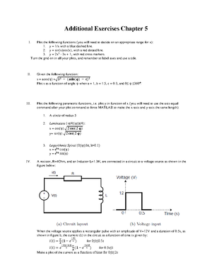 Additional excercises 4 - Additional Exercises Chapter 4 I. A magic square is a square array of ...