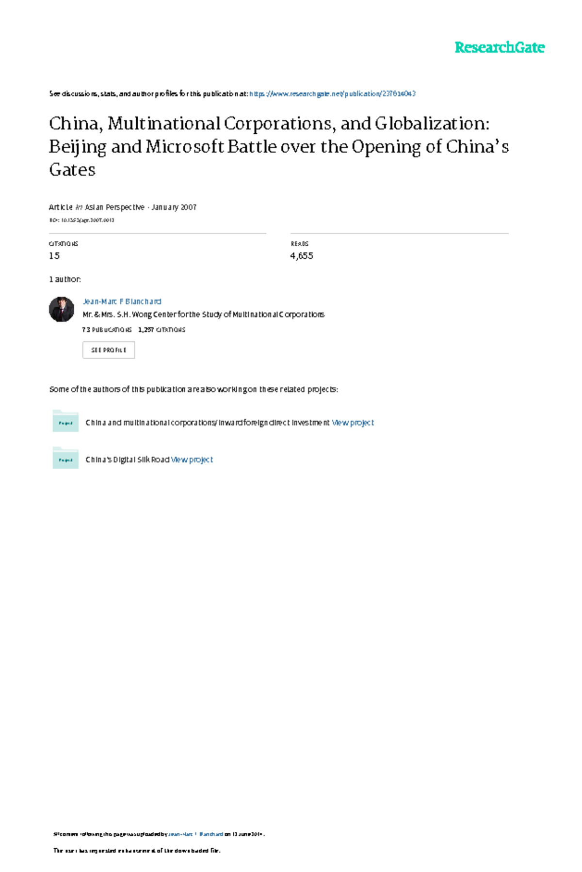 China Multinational Corporations and Globalization - See discussions ...