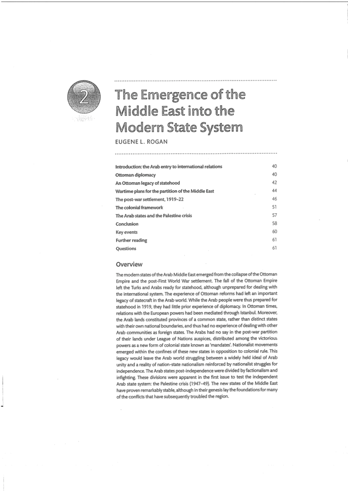 Rogan, E.L. (2016 ), The Emergence of the Middle East in the Modern ...