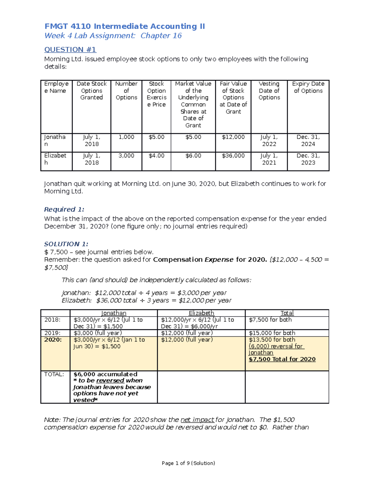 Week 4 - Week of Jan 25 (Ch 16) - Solution - Week 4 Lab Assignment ...