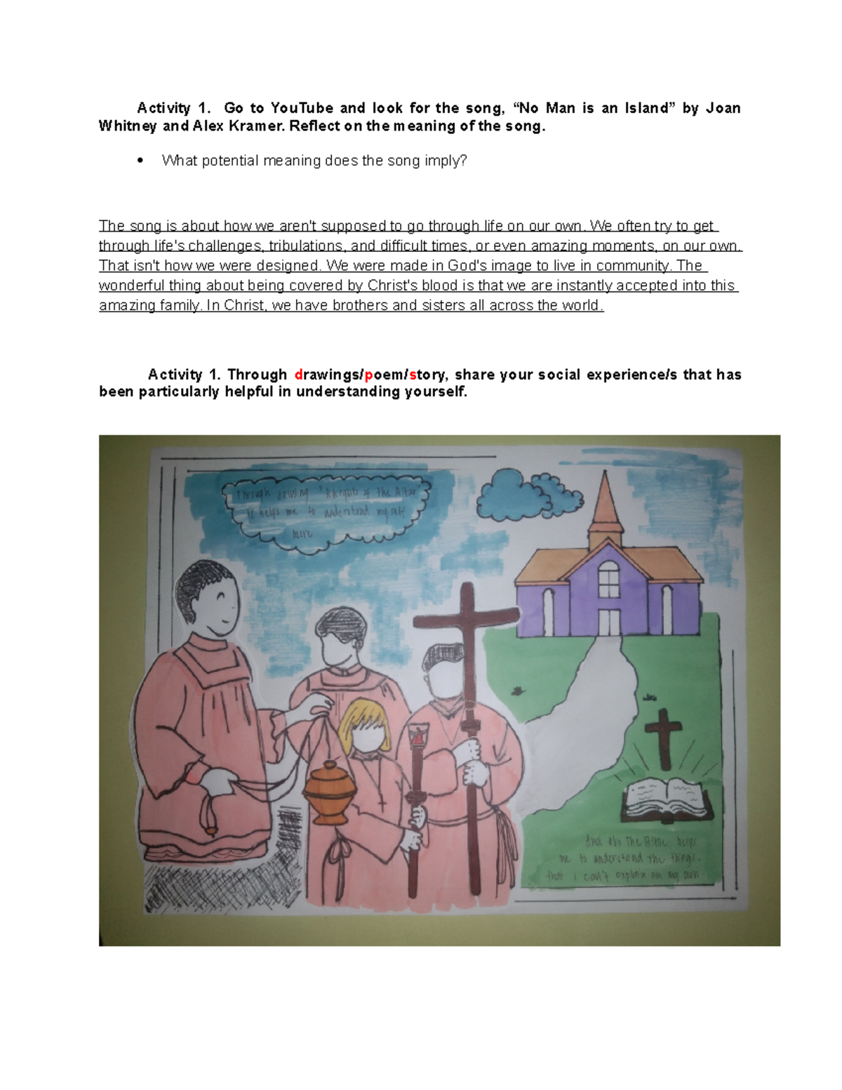 Activity 1 - dfsd - Activity 1. Go to YouTube and look for the song ...