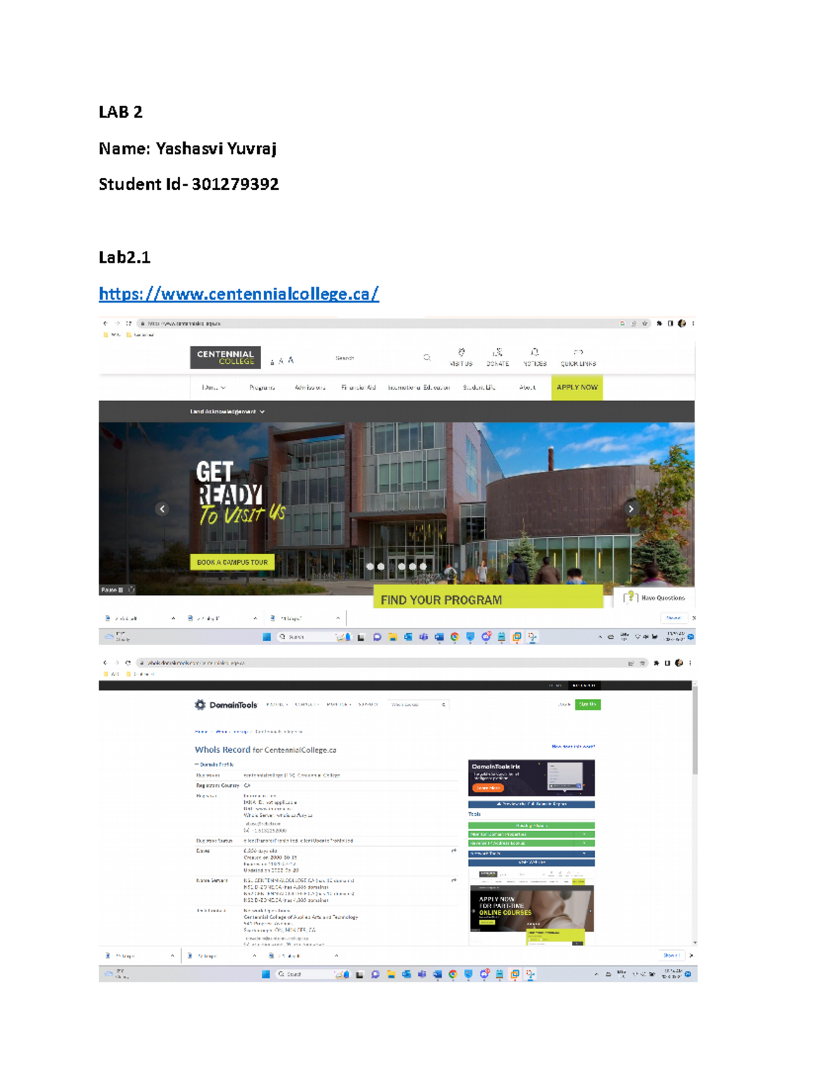 LAB 2 network security - LAB 2 Name: Yashasvi Yuvraj Student Id- 301279392 Lab2 ...