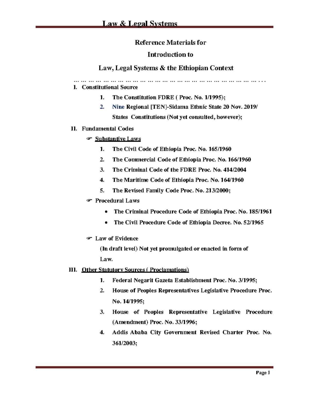 ALU Legal Systems - Law & Legal Systems Reference Materials for ...