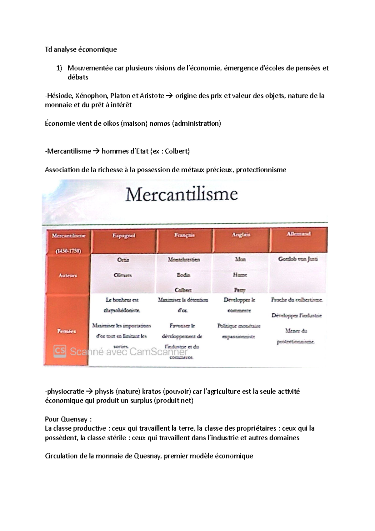 Td analyse économique - .. Méthode historique comparative : étude du ...