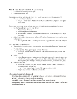 Week 8 geo - Week 8 of animal geo, The Intensification of Other Animal ...