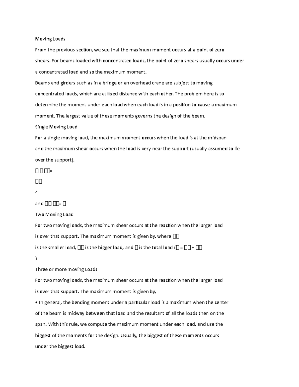 Doc29-moving - Moving Loads From the previous section, we see that the ...