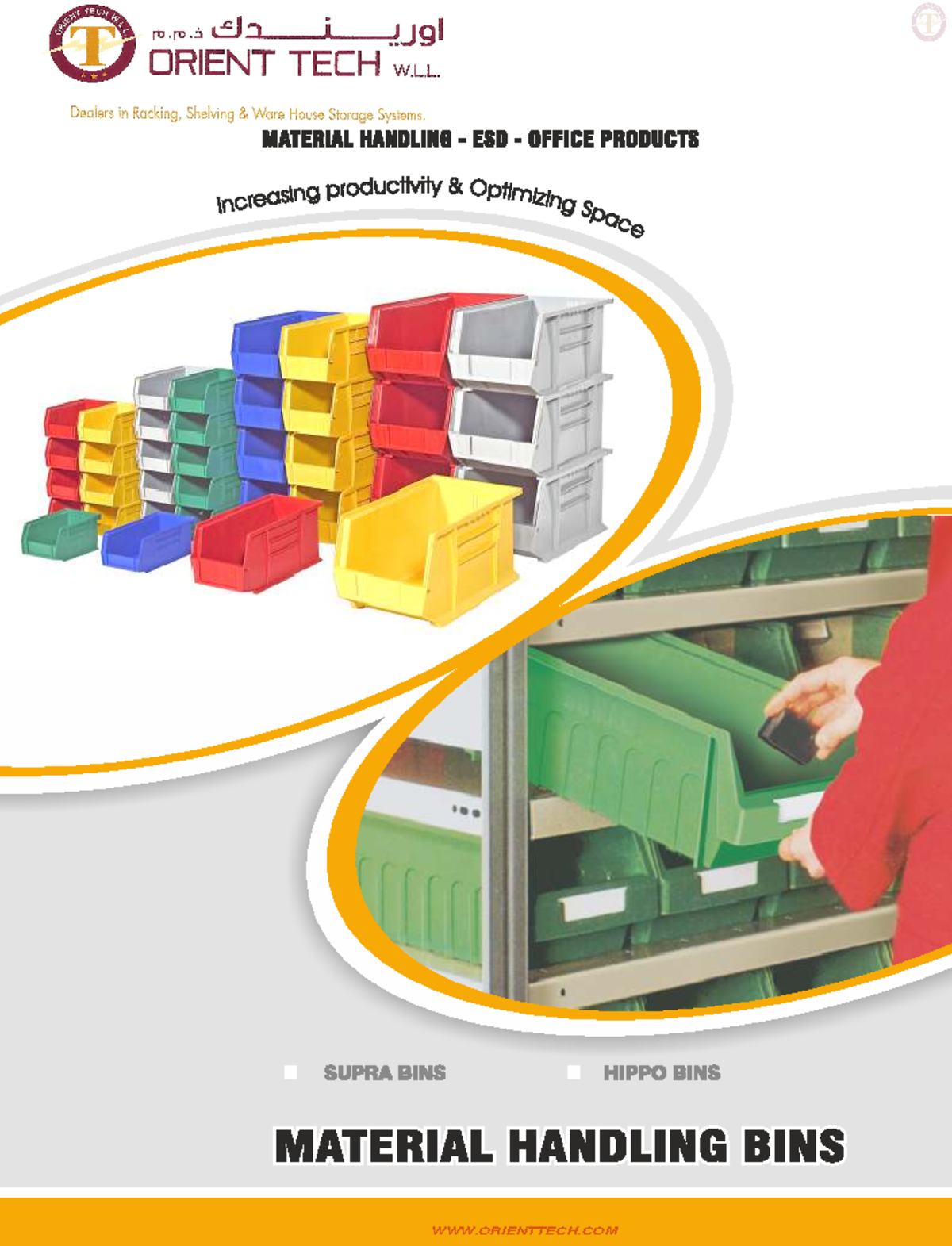 Orienttech BINS Catalogue 2017-material-handling-bins - Rear lip for easy access. Stops bin from ...