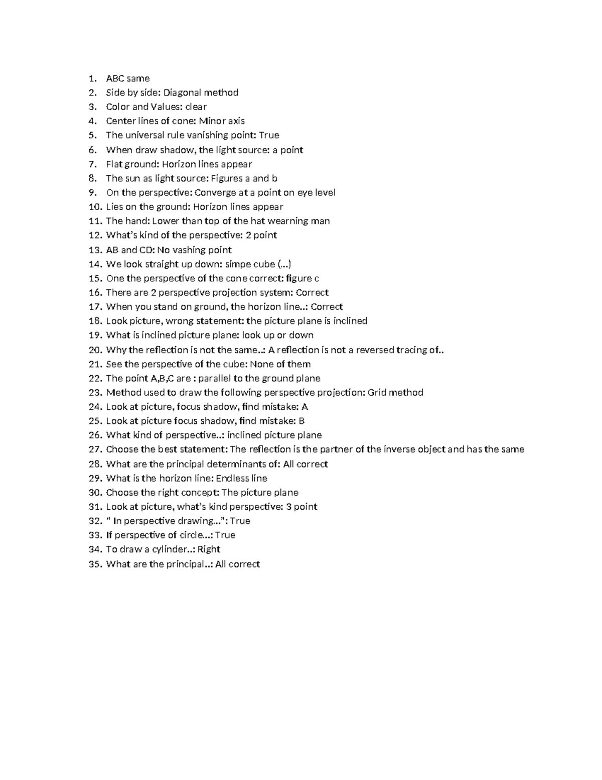 PST202 - ABC same Side by side: Diagonal method Color and Values: clear ...