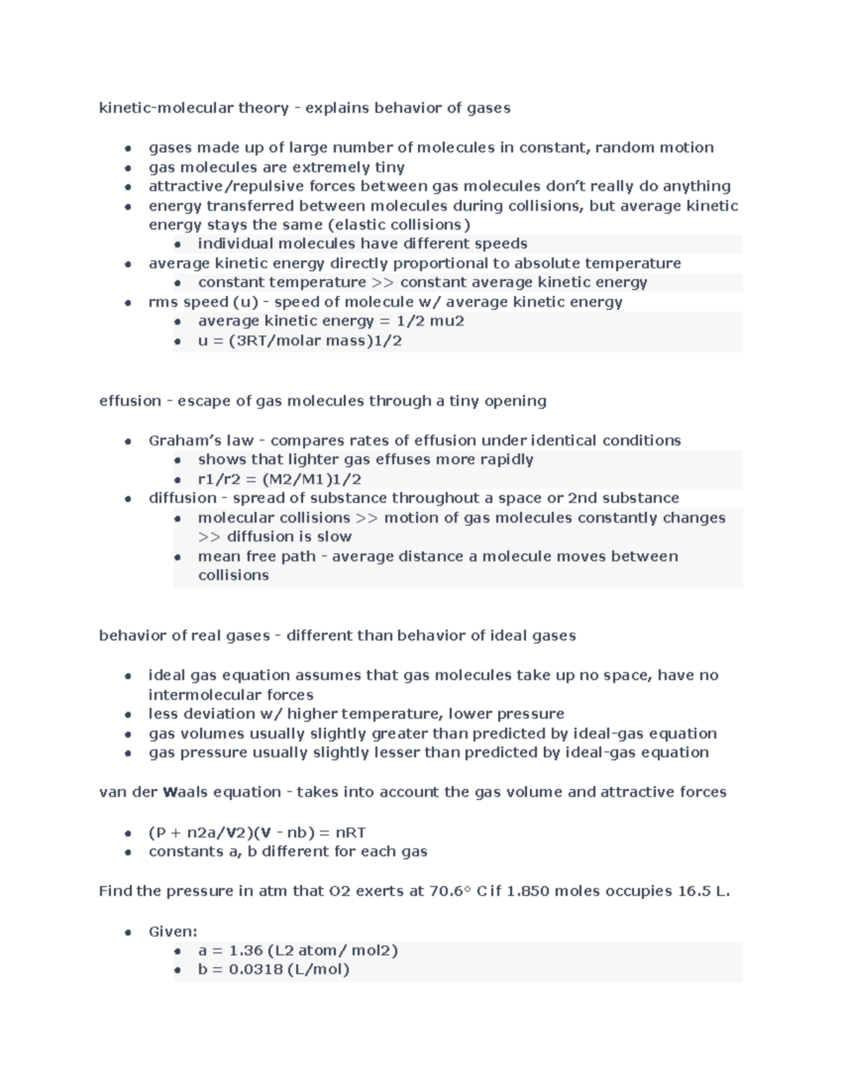 Unit 3 Kinetic molecular theory - kinetic-molecular theory - explains ...