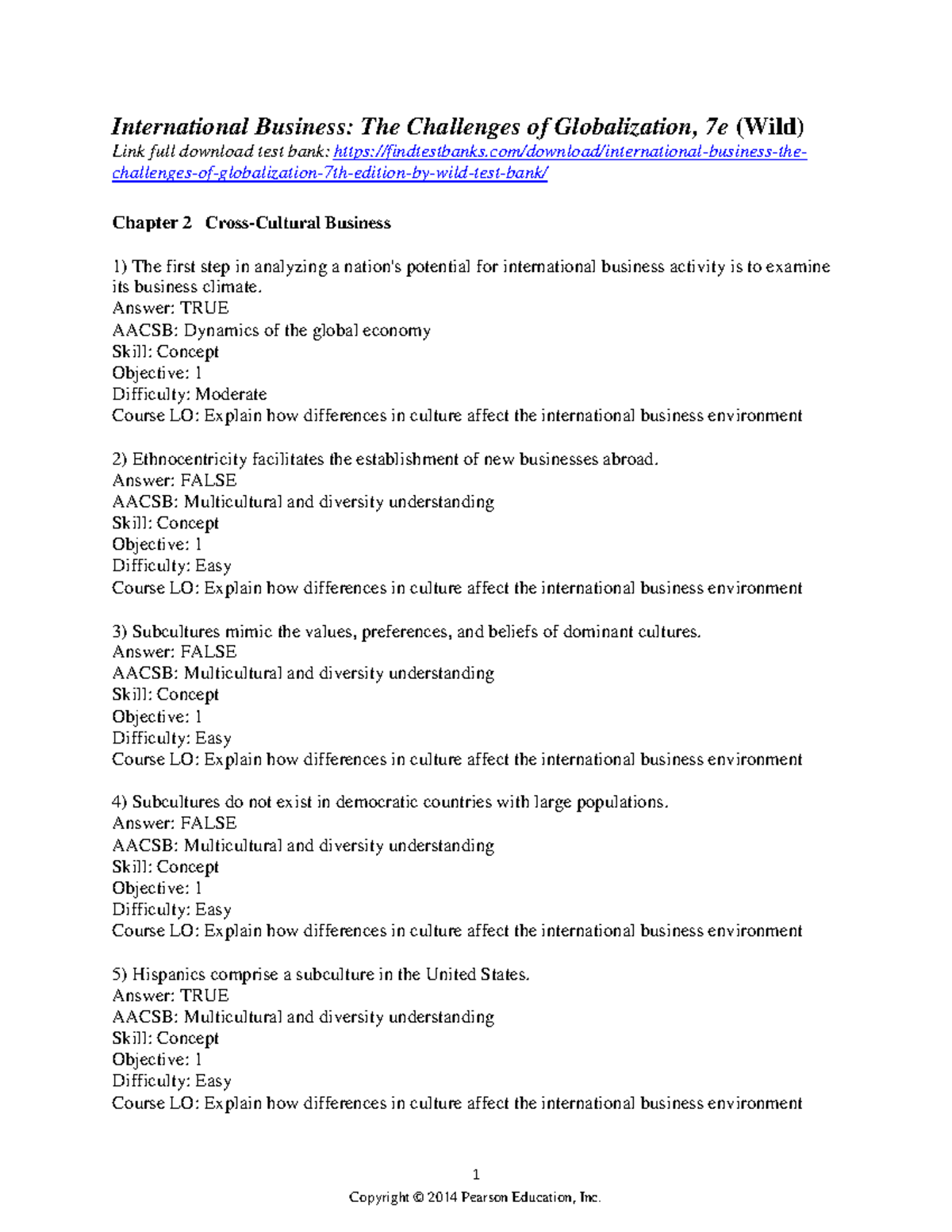 Chapter 2 - Cross cultural - International Business: The Challenges of ...