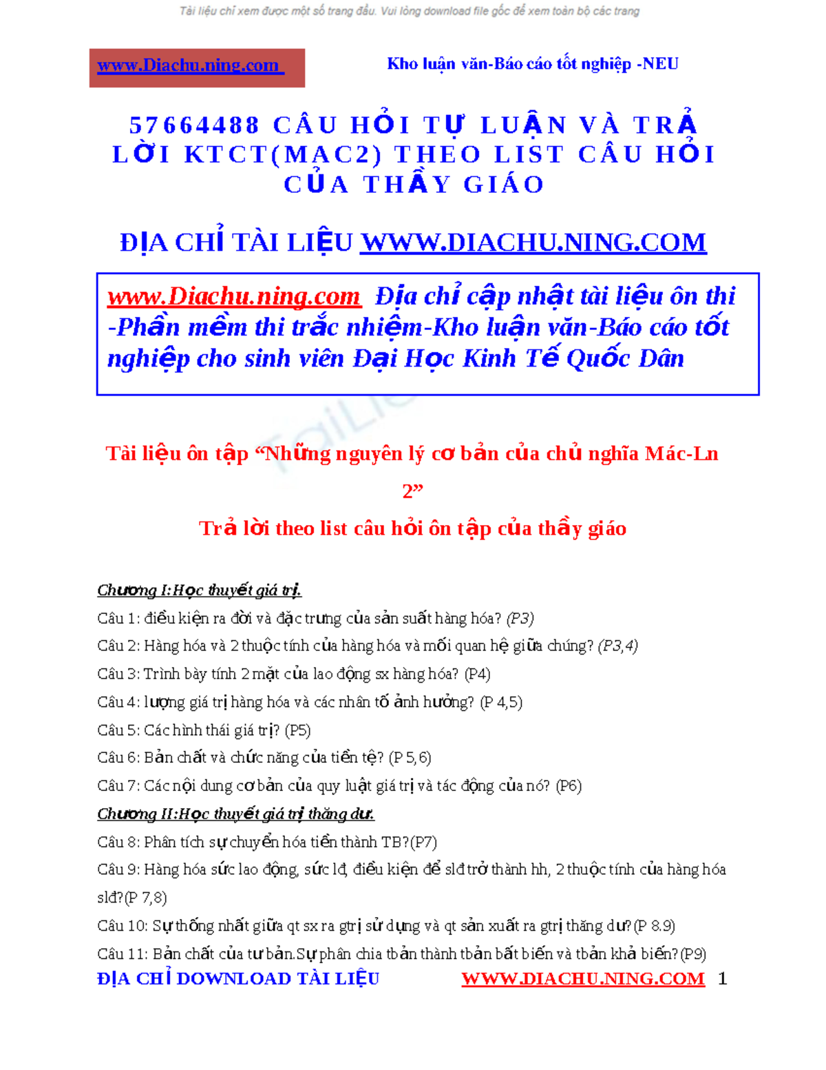 57 cau hoi tu luan va tra loi ktct 4479 - Diachu.ning Đ a ch c p nh t ...