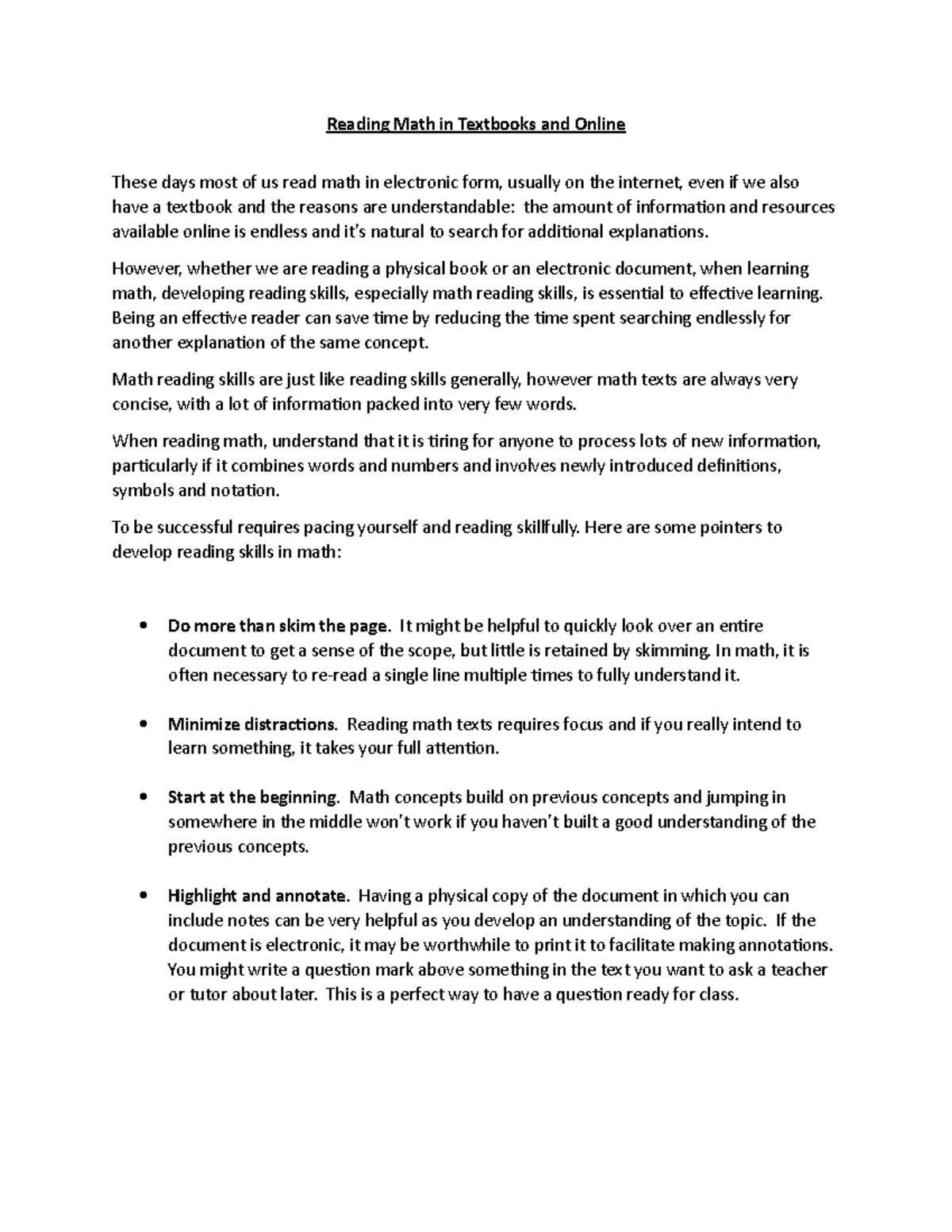 Reading Math - math - Reading Math in Textbooks and Online These days ...