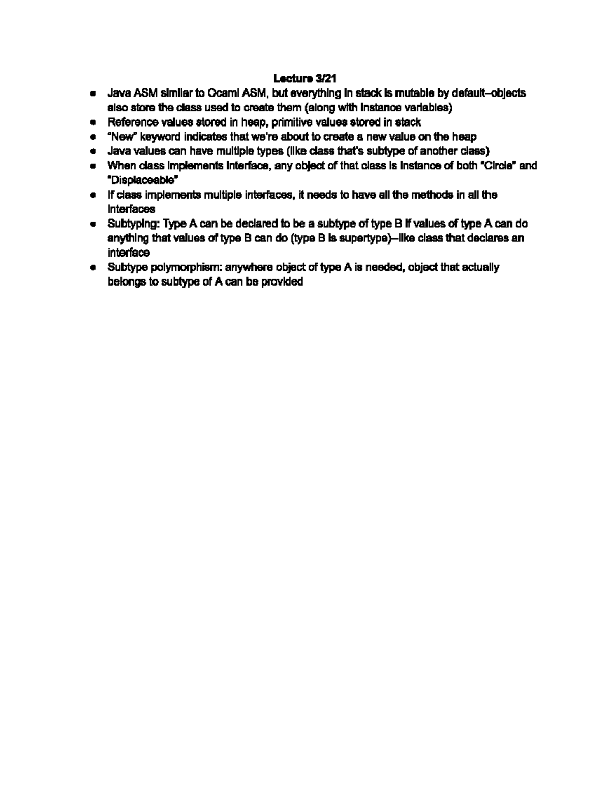 Cis 120 Lecture And Recitation March 21 Cis 120 Studocu