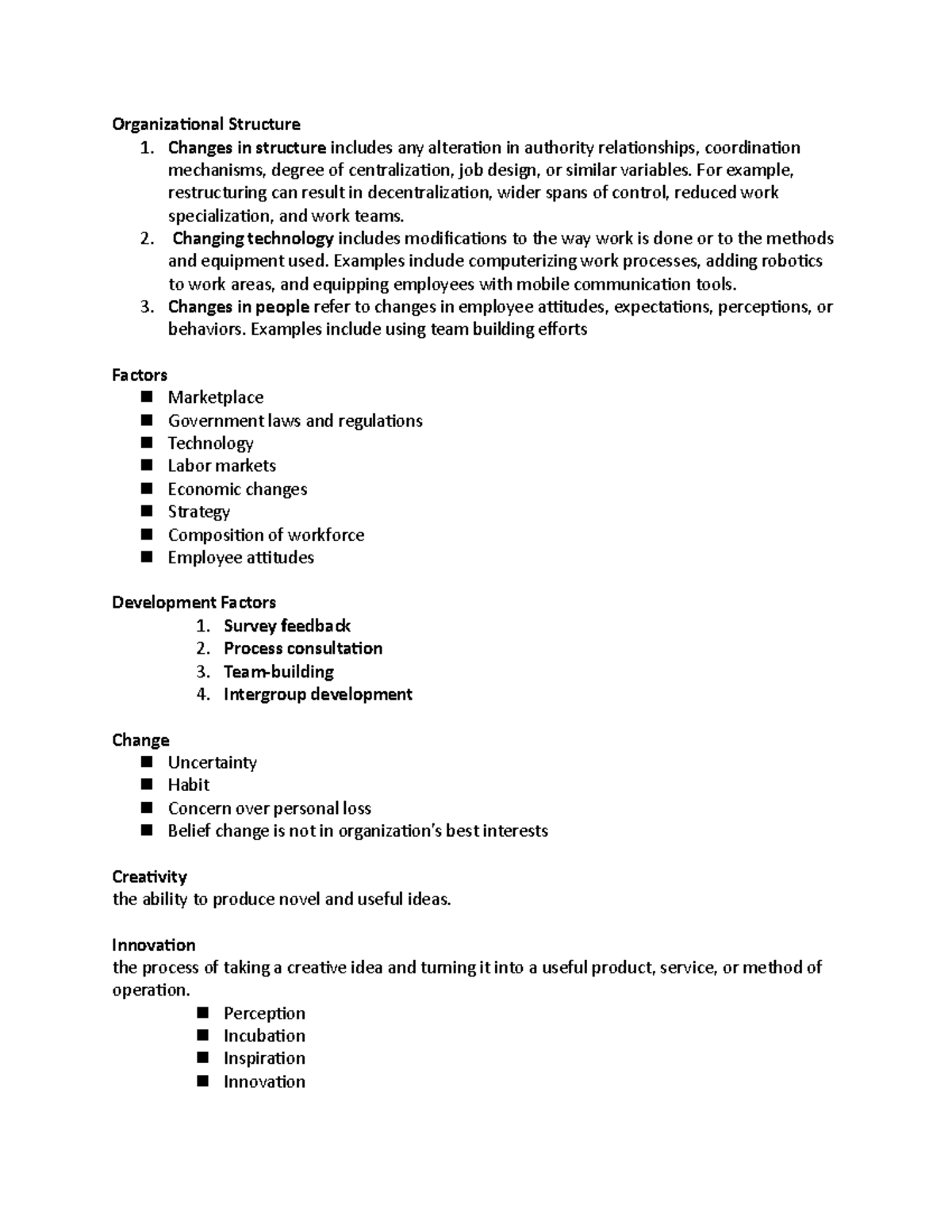 Chapter 7 - Lecture notes 7 - Organizational Structure 1. Changes in ...
