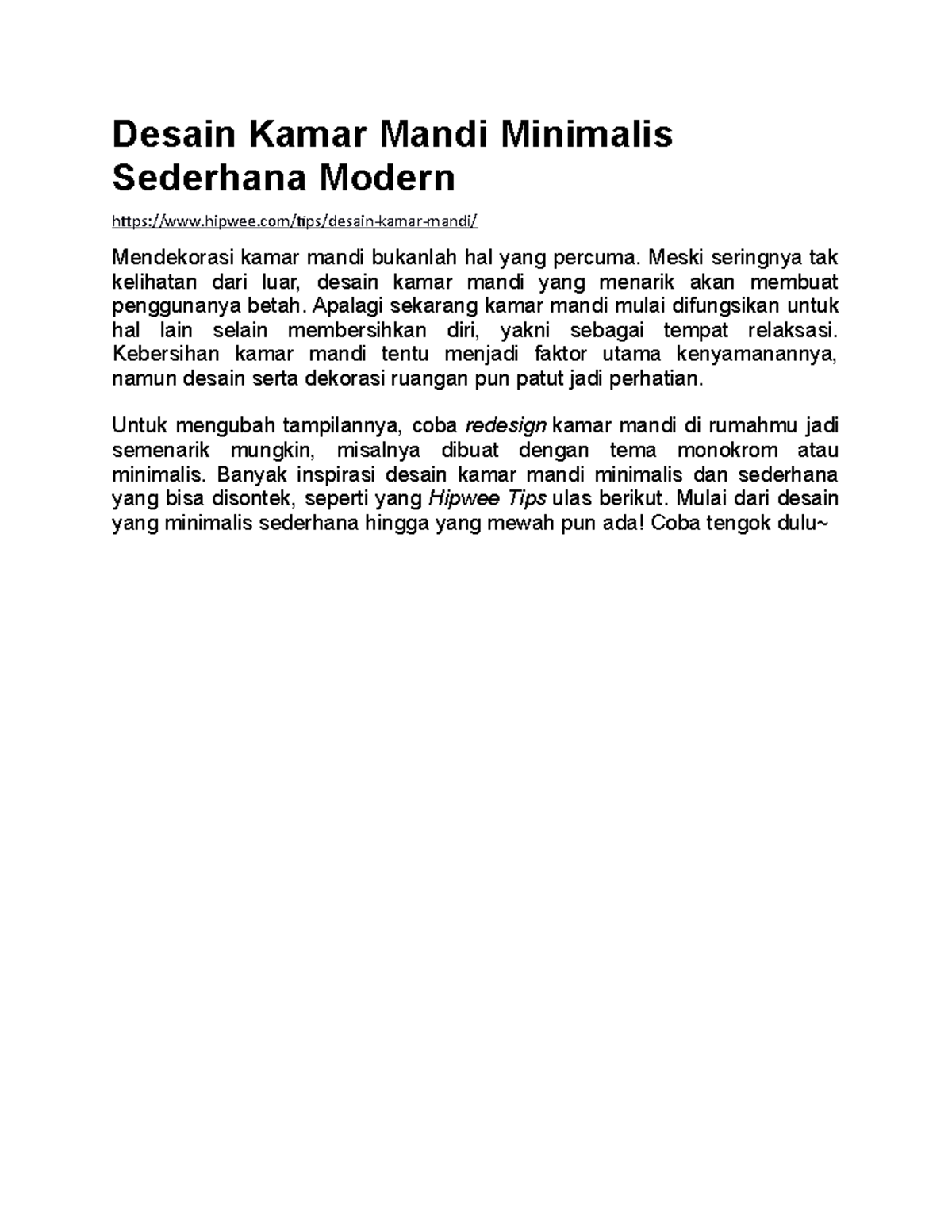 Desain Kamar Mandi Minimalis Sederhana Modern Desain Kamar Mandi