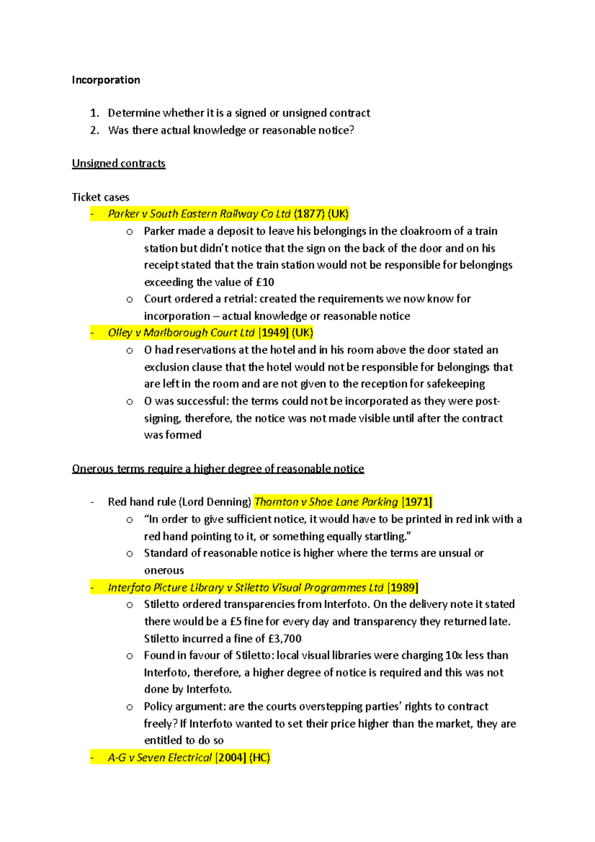Terms - Incorporation - Incorporation 1. Determine whether it is a ...