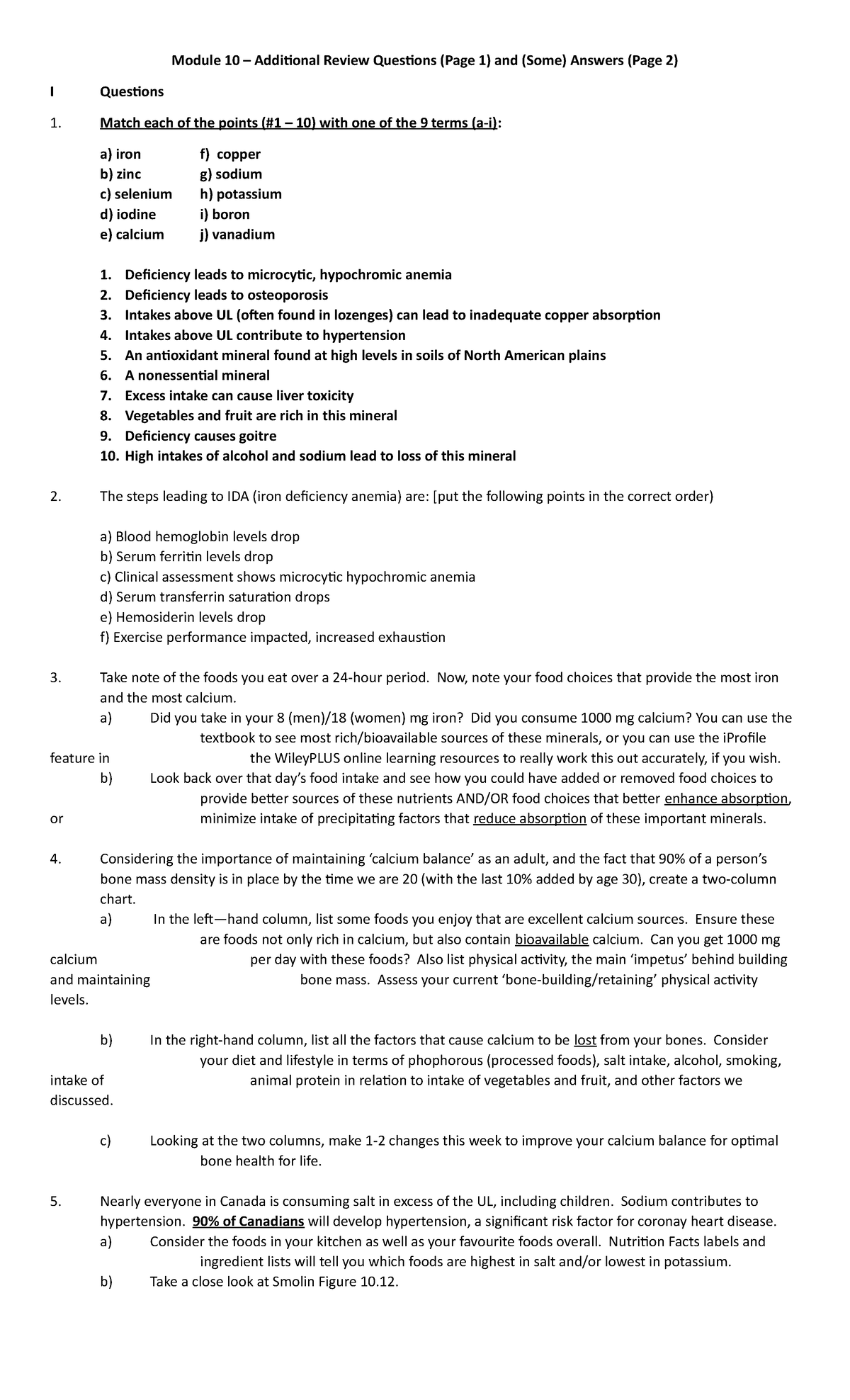 Module 10 - Sample Review Questions and Answers Winter 2022 - 120 - U ...