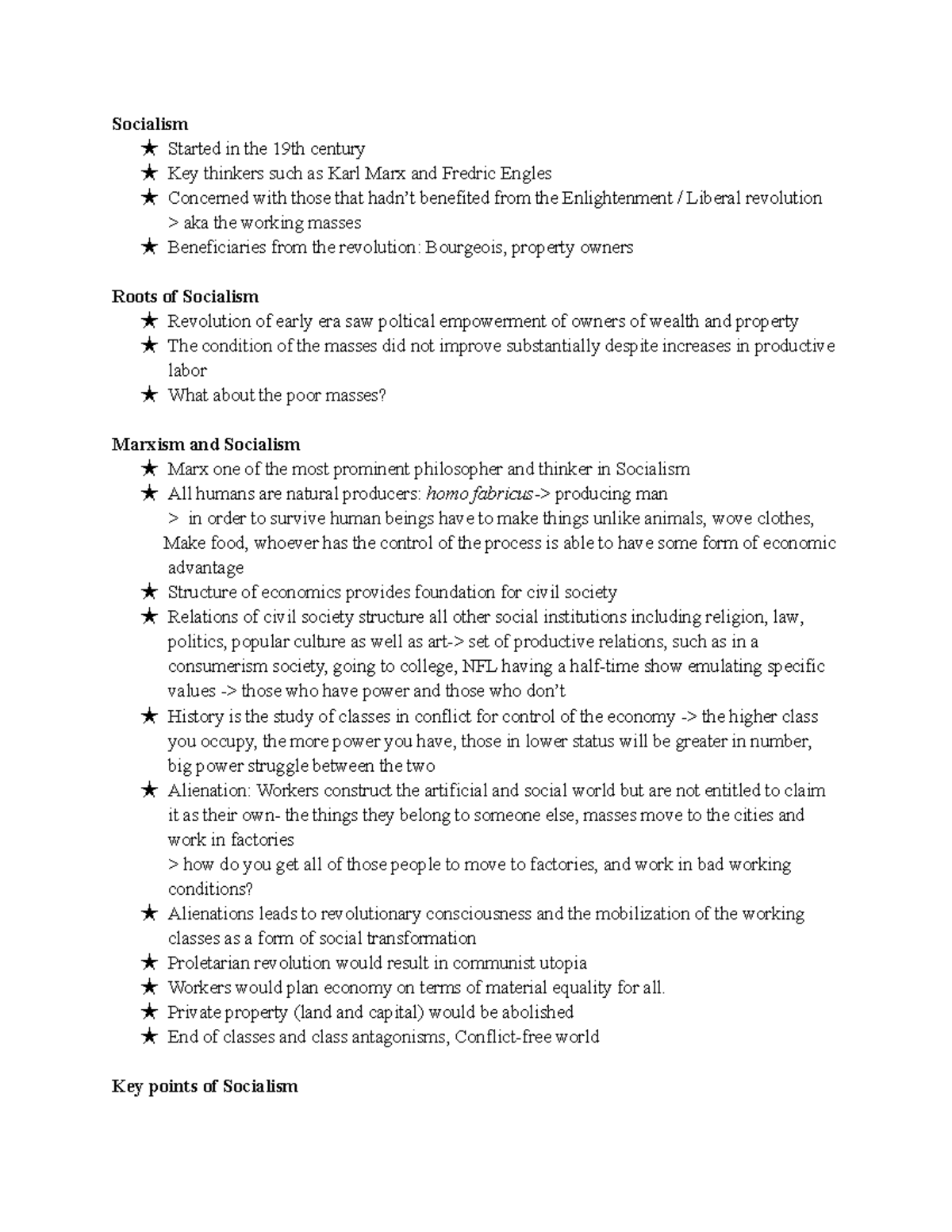 Socialism - Socialism ★ Started in the 19th century ★ Key thinkers such ...