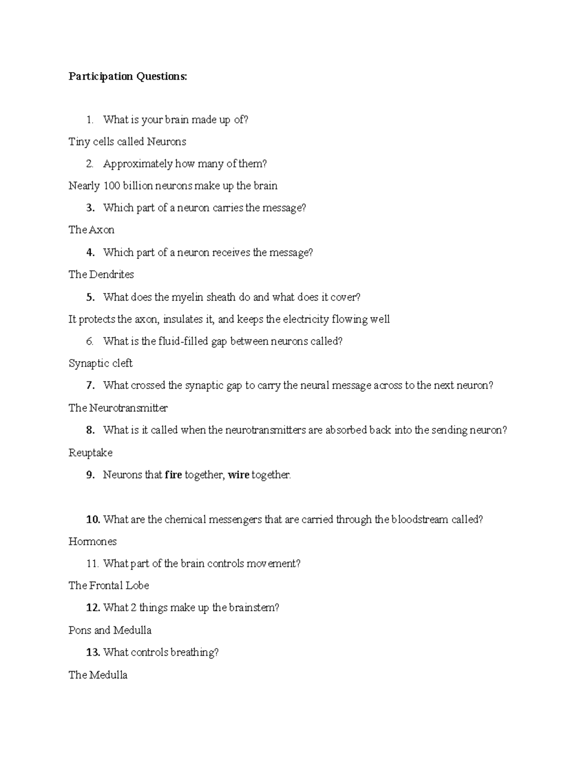Participation Questions #2 assignment very helpful - Participation ...