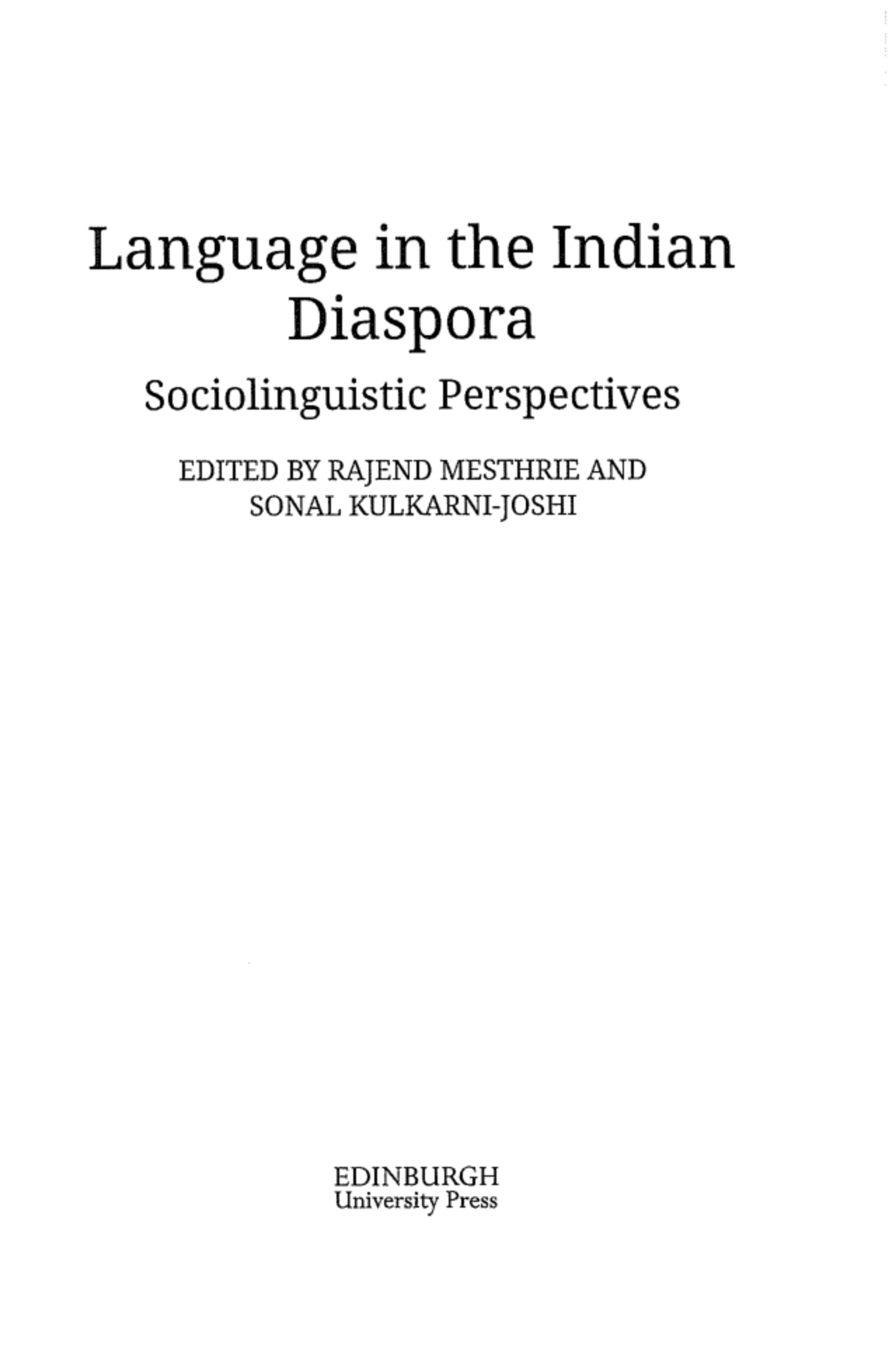L08. Rai and Jain (2024) Indian Languages in Singapore (2) - Language ...