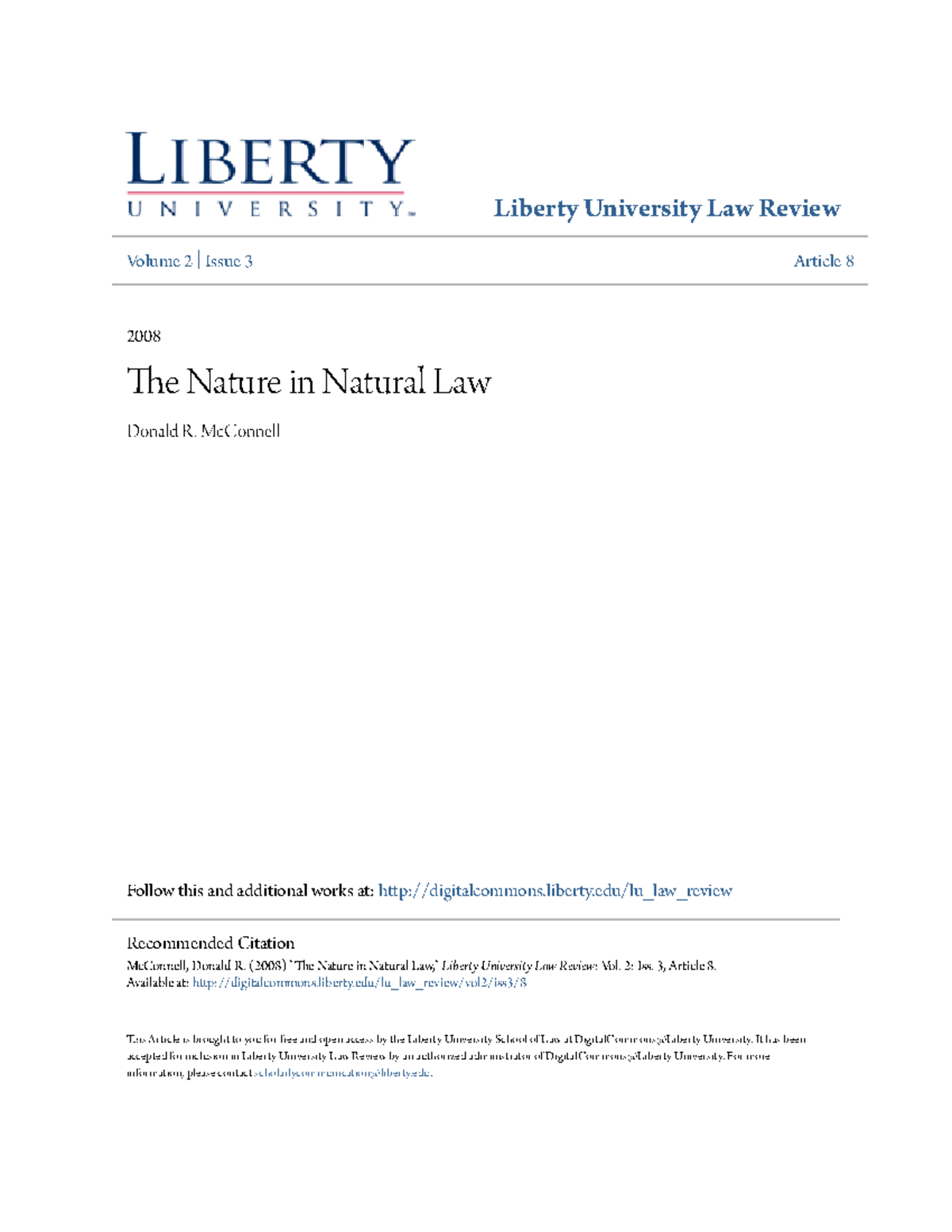 58826432 - Article - Liberty University Law Review Volume 2 | Issue 3 ...
