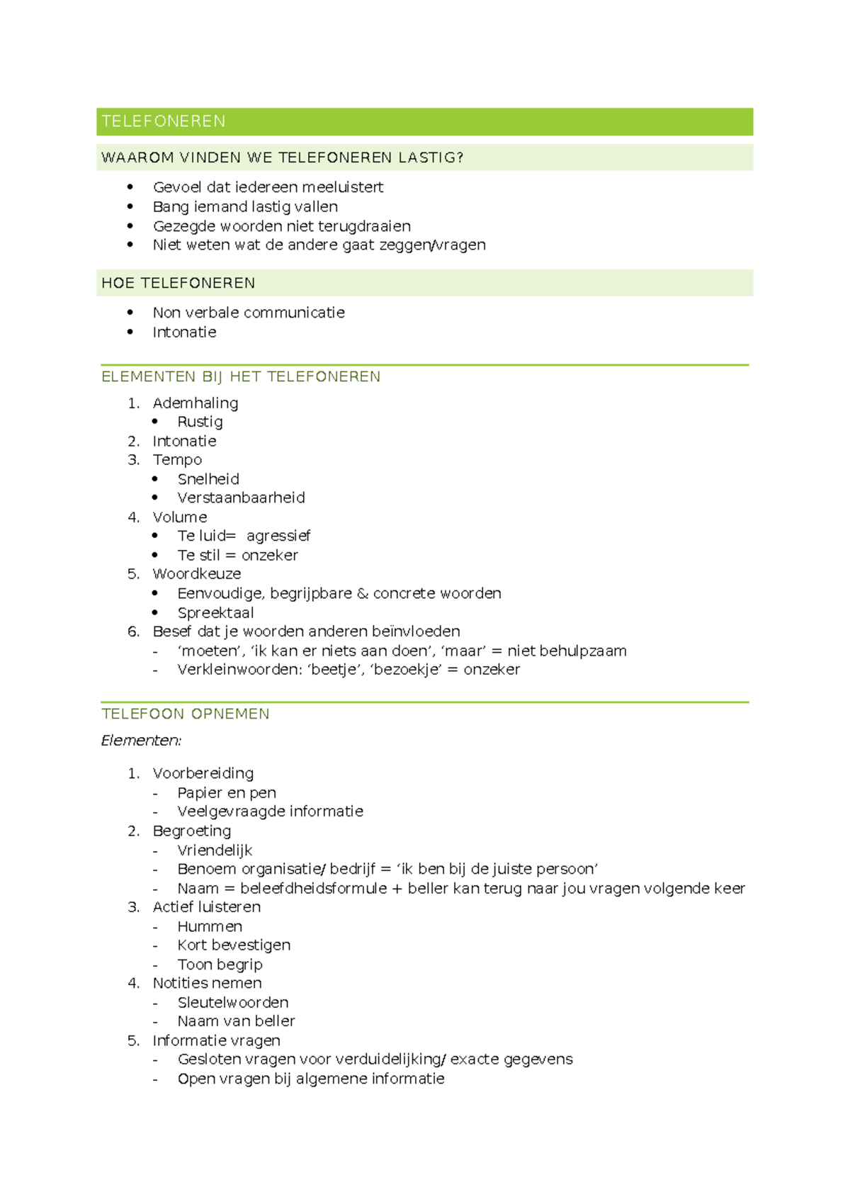 7 Gespreksvaardigheden - TELEFONEREN WAAROM VINDEN WE TELEFONEREN ...