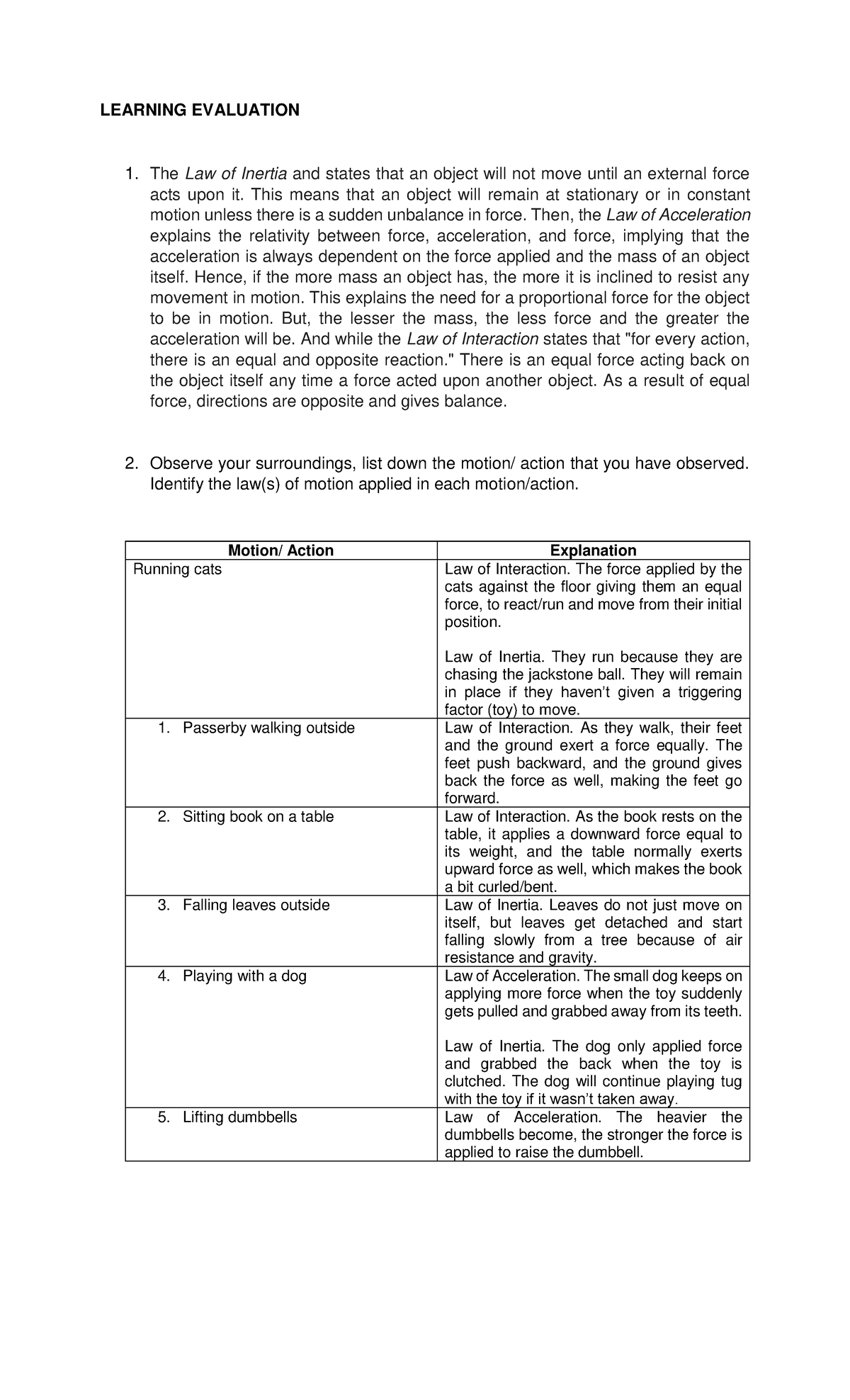 Module 6 Learning Evaluation - General Physics - Studocu
