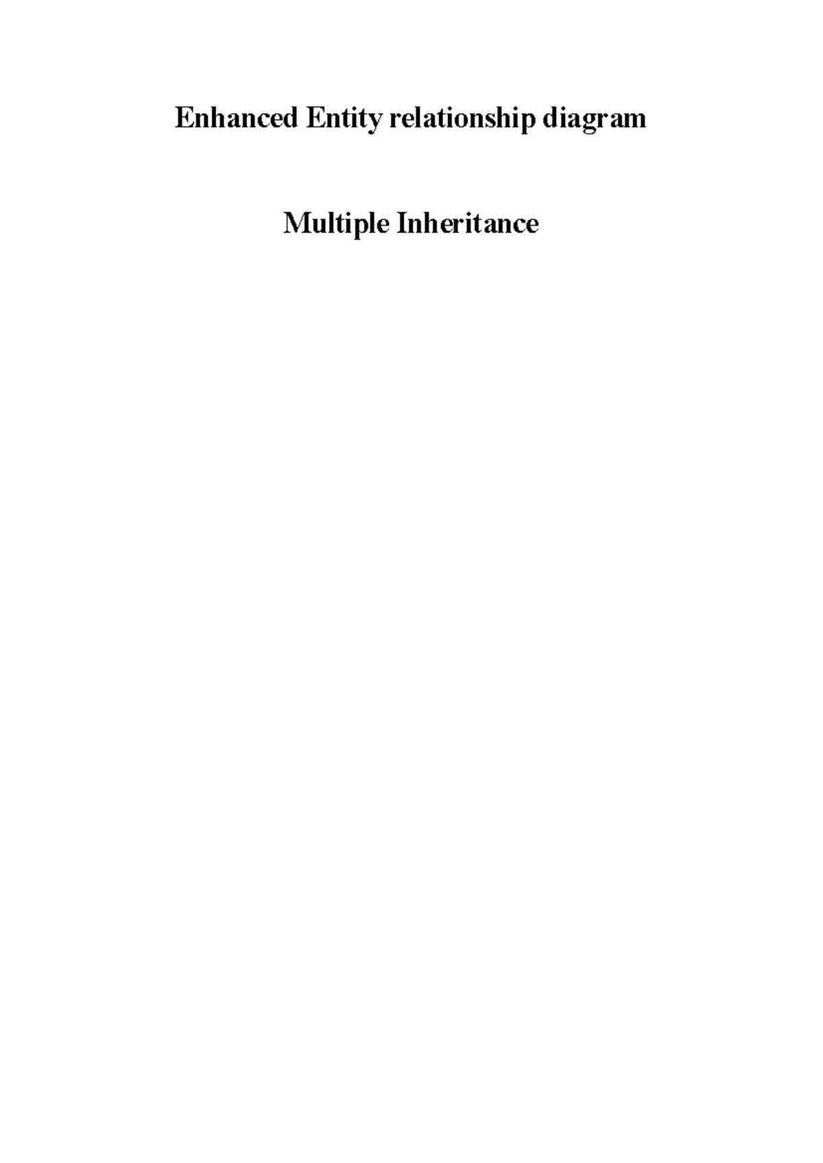 introduction to the enterprise course - Enhanced Entity relationship ...