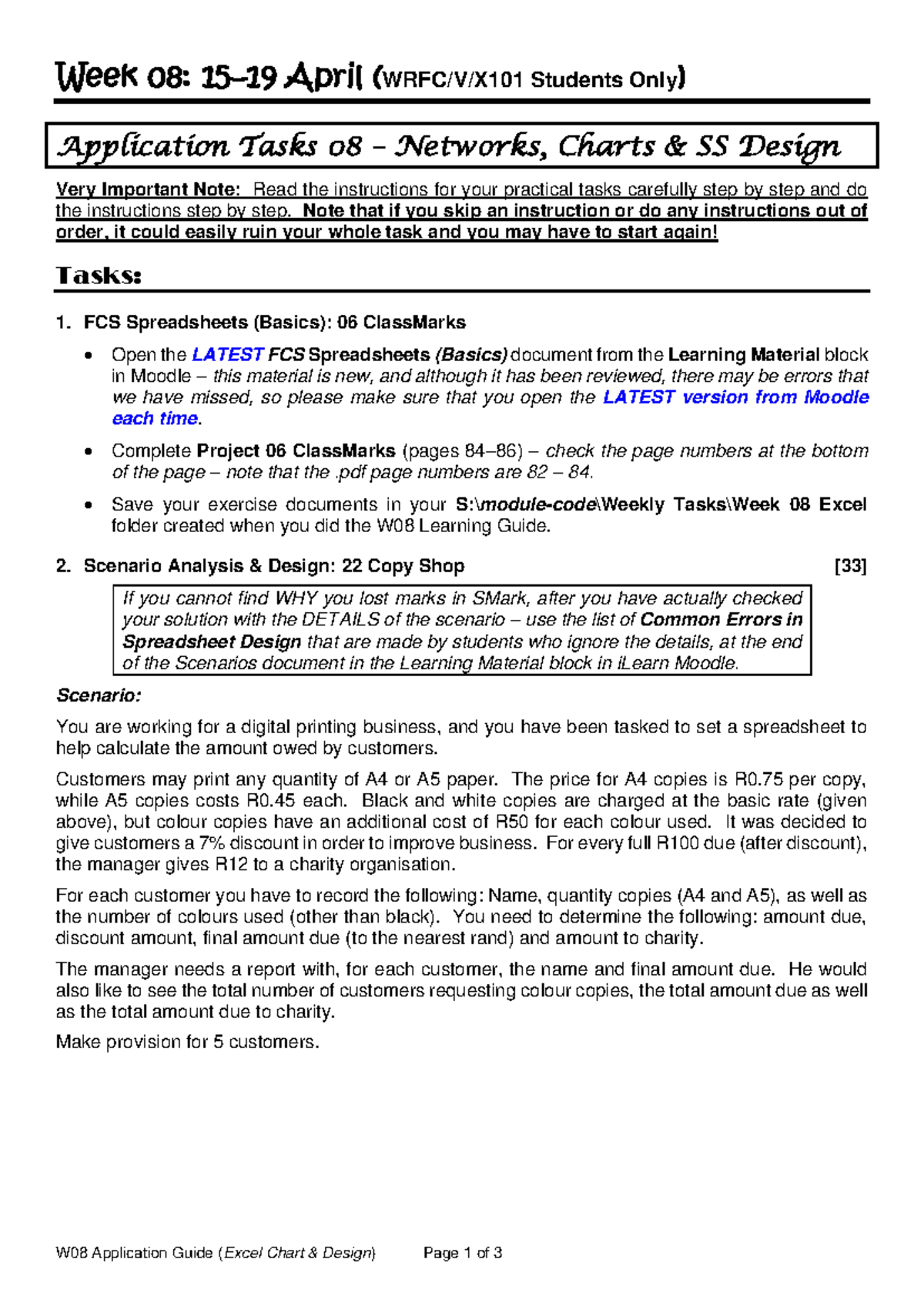WRFV W08 Application Guide (Networks Charts Design) - W0 8 Application Guide (Excel Chart ...