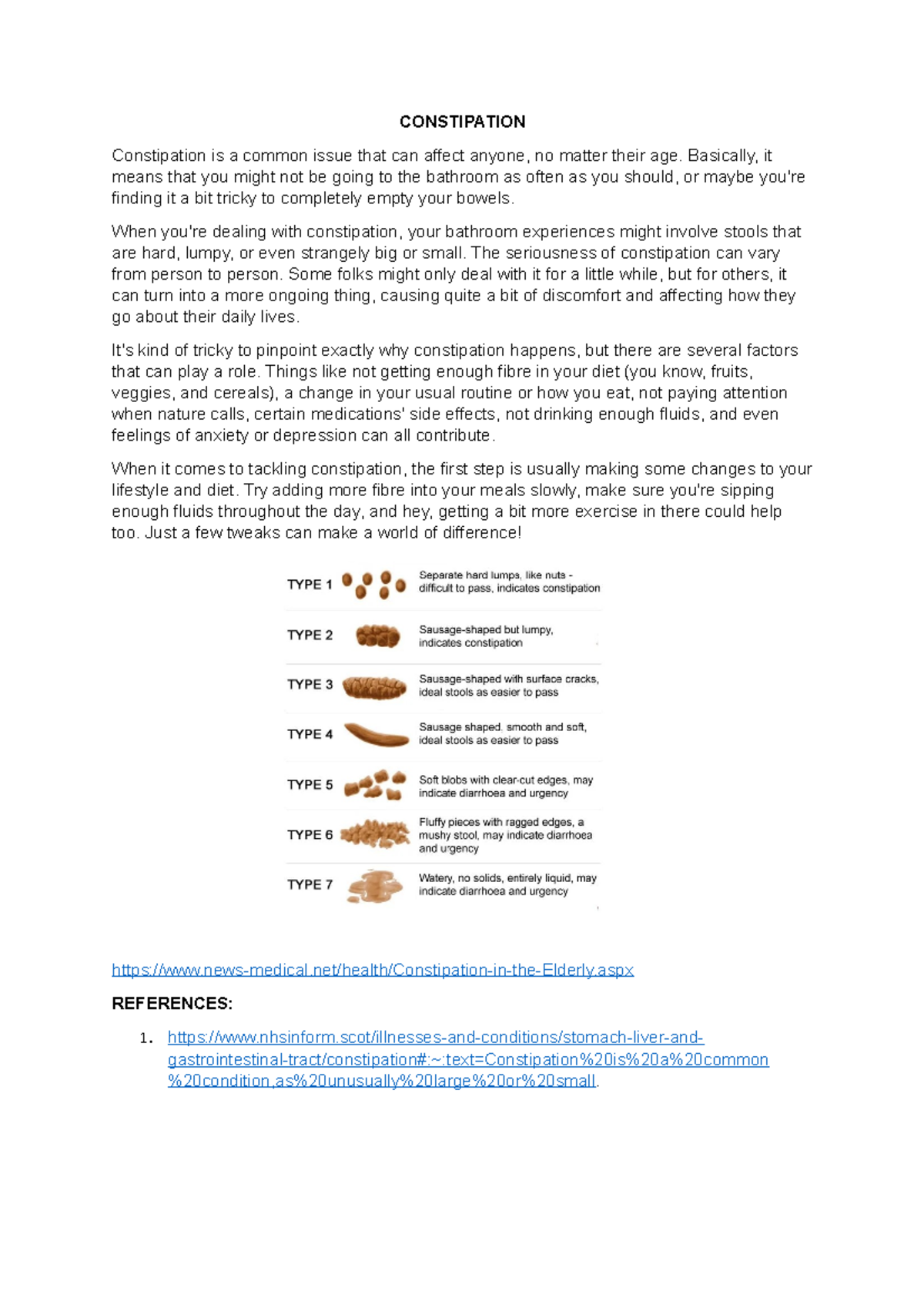 WIP Constipation AUG 23 - CONSTIPATION Constipation is a common issue that can affect anyone, no ...