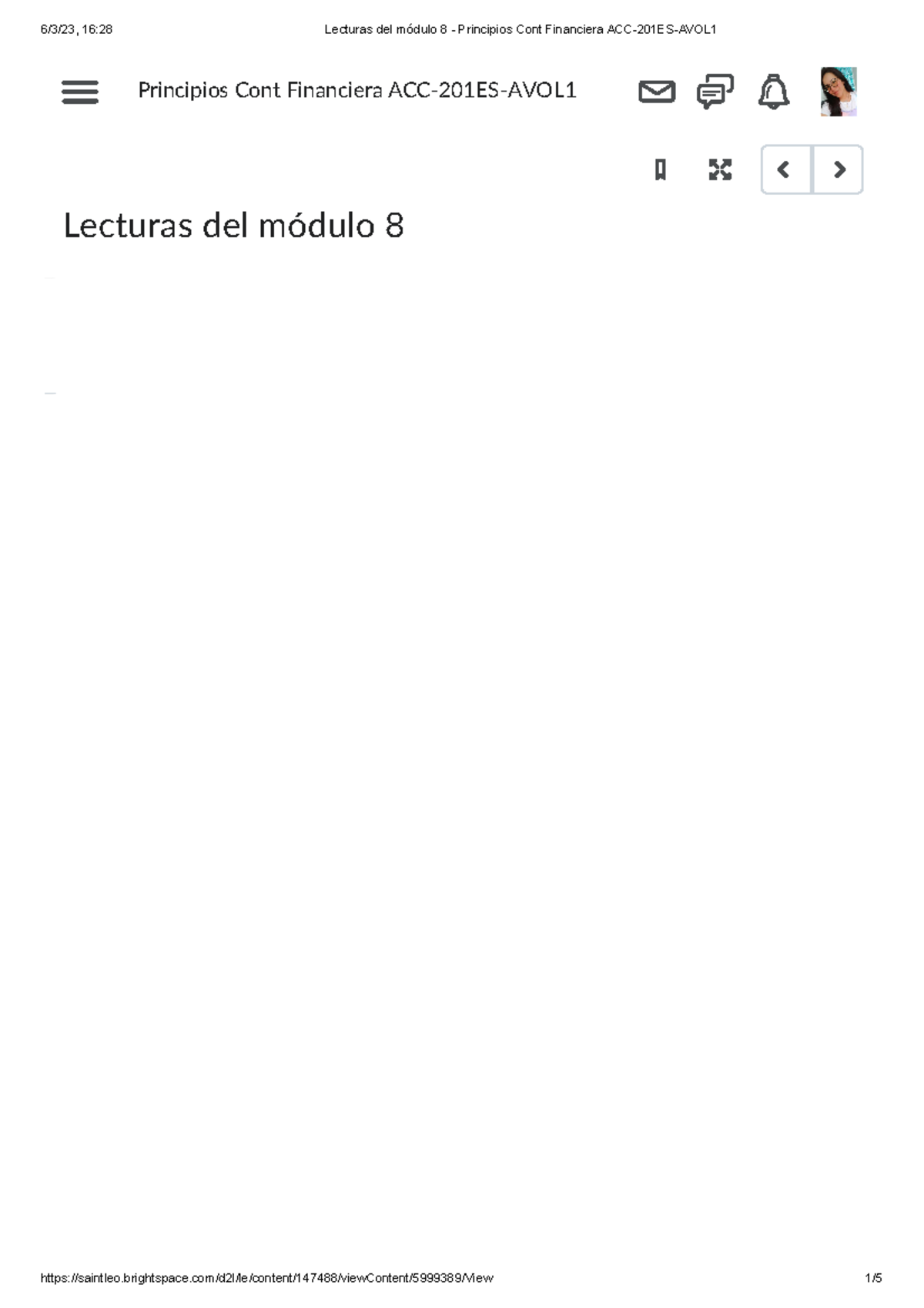 Lecturas del módulo 8 - Principios Cont Financiera ACC-201ES-AVOL1 - Lecturas del módulo ...