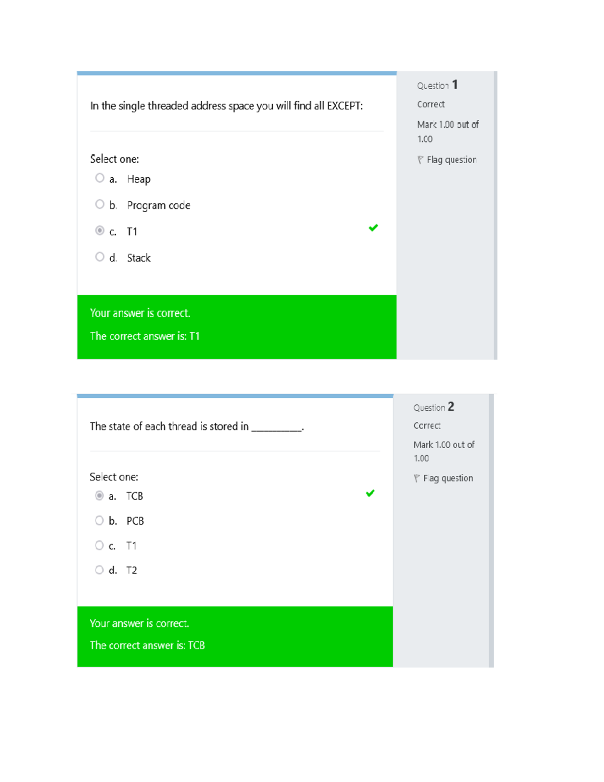 Quiz 1 Unit 1 With All Correct Answers - Question 1 In the single ...