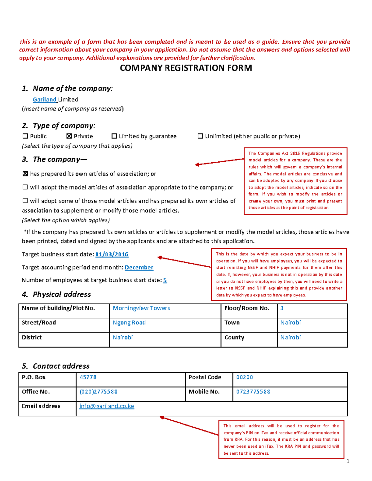Guidelines to completing Form CR 1 - This is an example of a form that ...