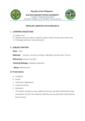 Banghay Aralin - PROPER FORMAT AND BASIC EXAMPLE OF LESSON PLAN IN ...