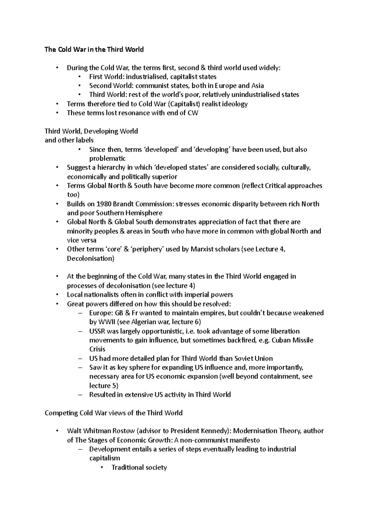 The Cold War in the Third World - The Cold War in the Third World ...