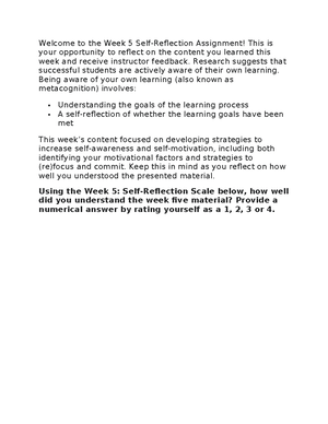 ME2550 Week 5 Assignment - April 28, 2024 Dear Rachel, I am so proud to ...