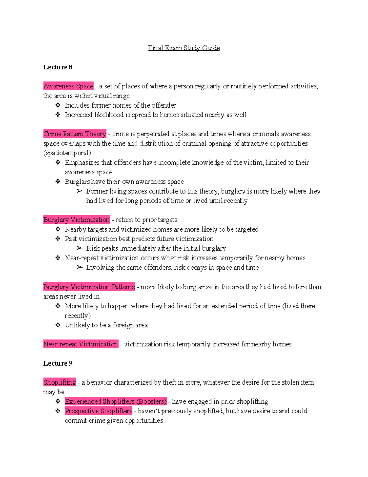 Final Exam Study Guide - Second half of the semester notes - Final Exam ...