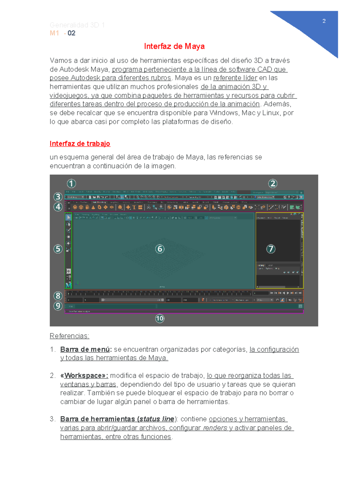 02-Interfaz de Maya - 02-Interfaz de Maya - Generalidad 3D 1 M1 - 02 ...