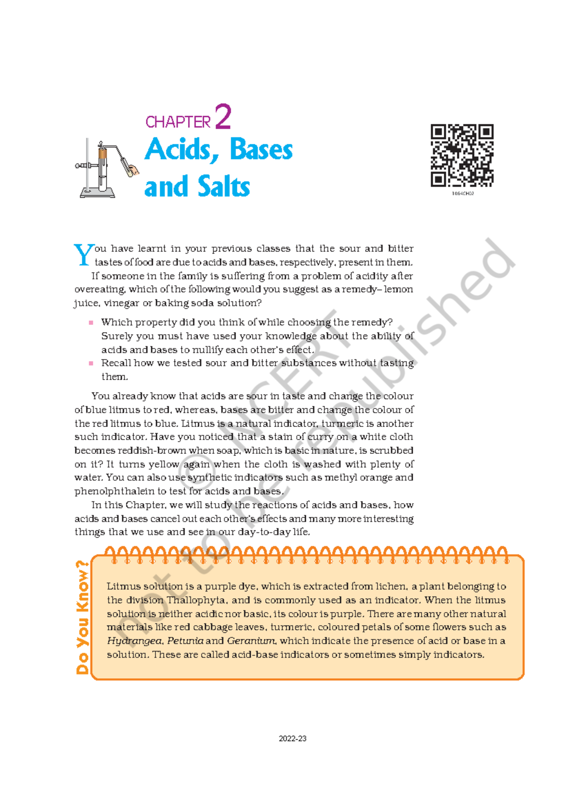 Chemistry text - Acids, Bases and Salts CHAPTER 2 Y ou have learnt in ...