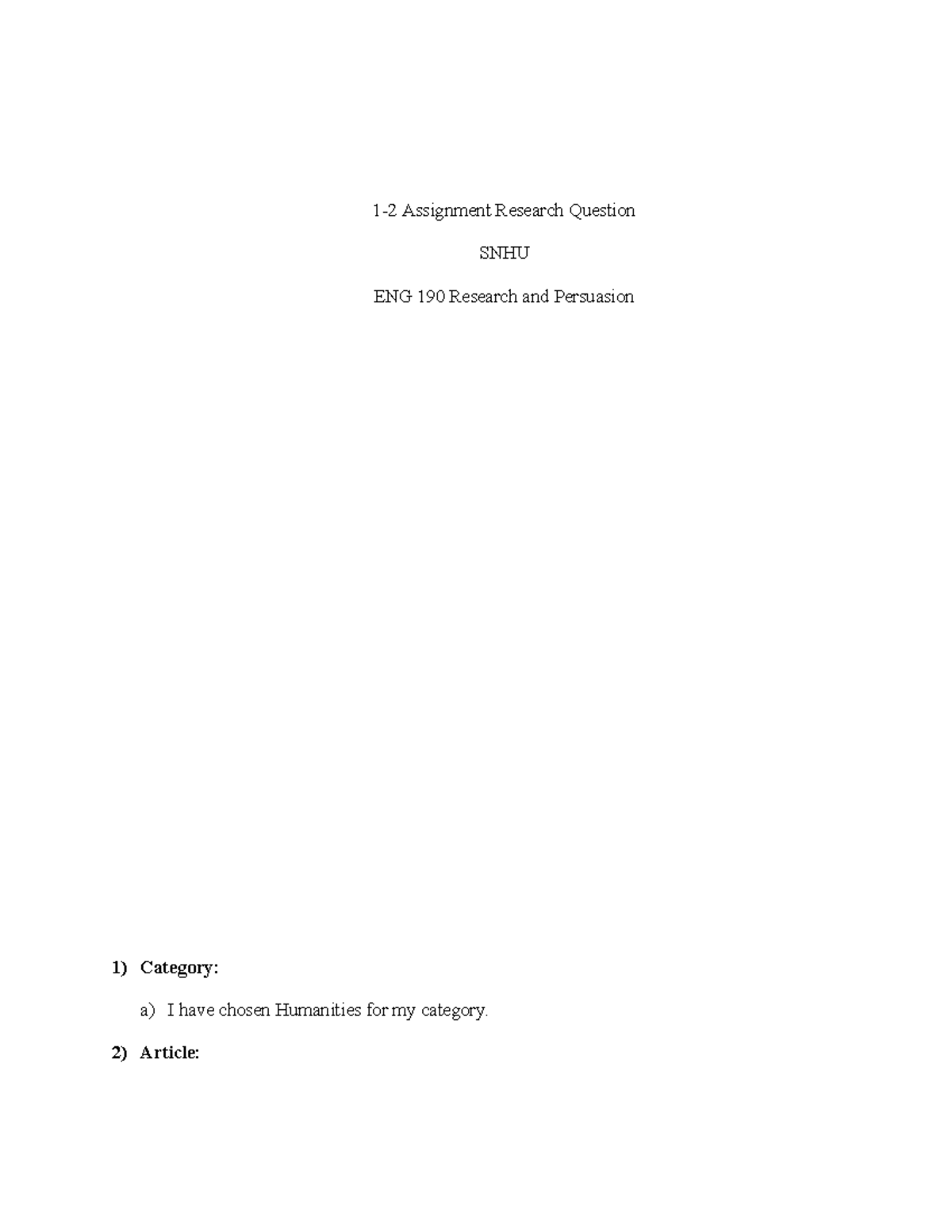 1-2 Assignment Research Question - 1-2 Assignment Research Question ...