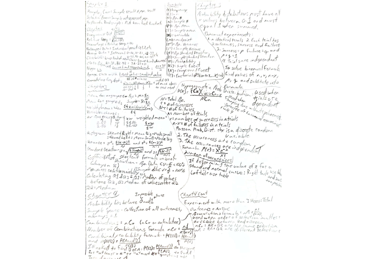 Midterm Cheat Sheet 2 - Math 215 - Studocu