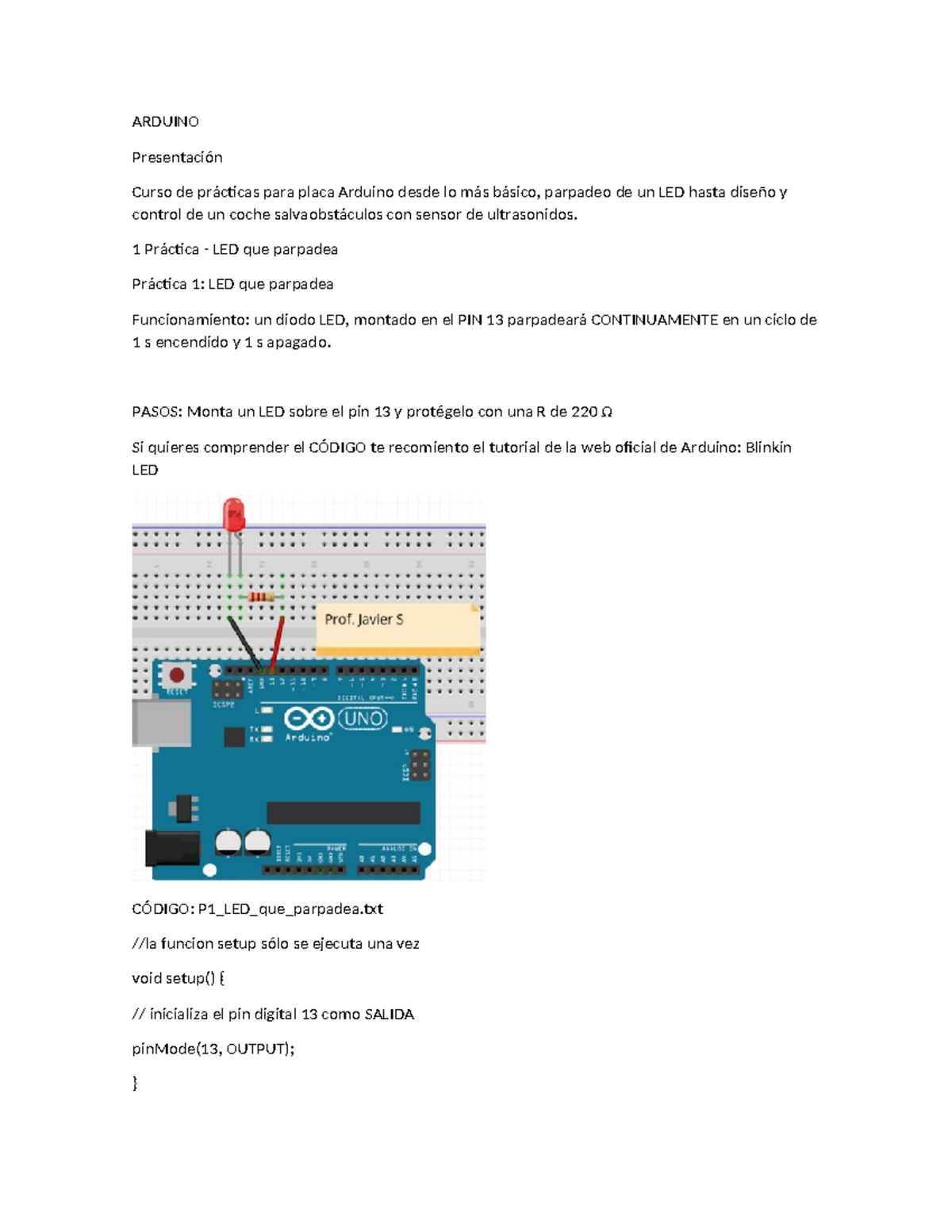 Practicas Arduino Arduino Presentación Curso De Prácticas Para Placa Arduino Desde Lo Más