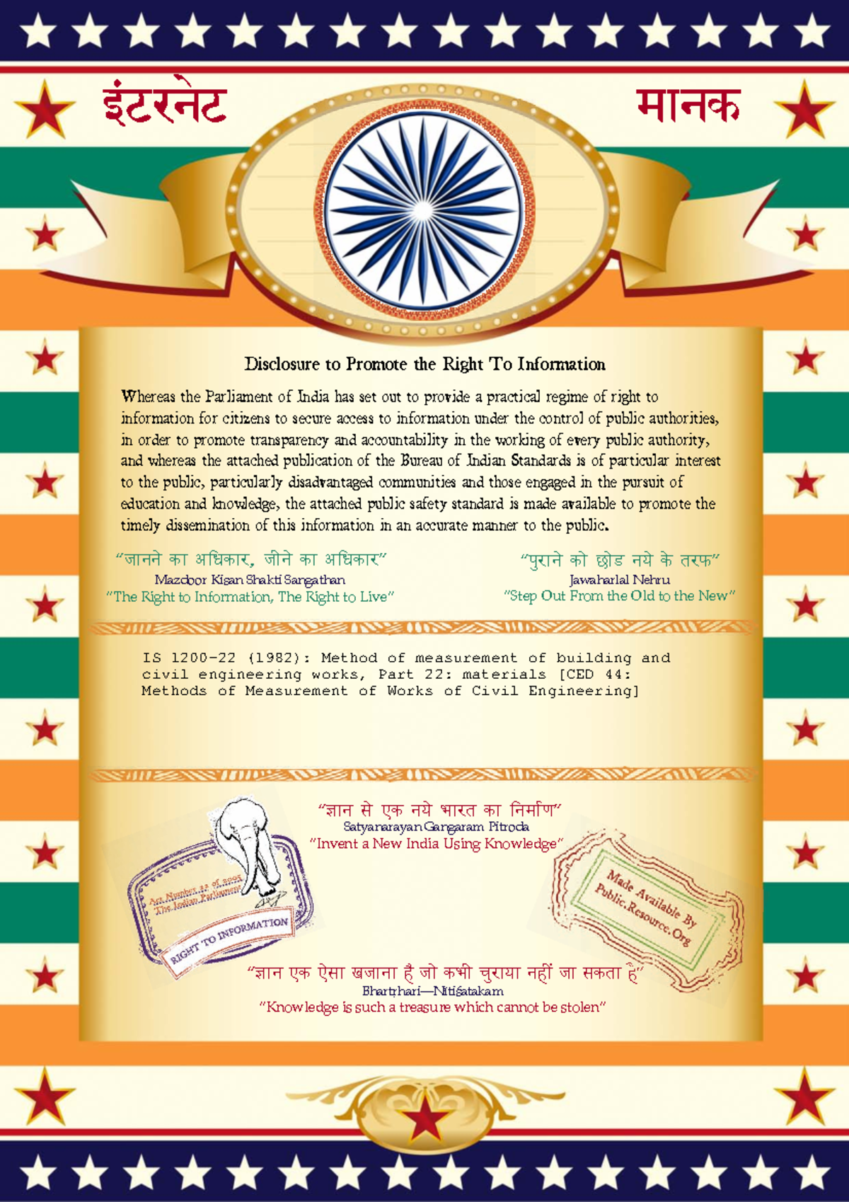 Is.1200 - is code 1200.22.1982 is used foer estimation purpses ...