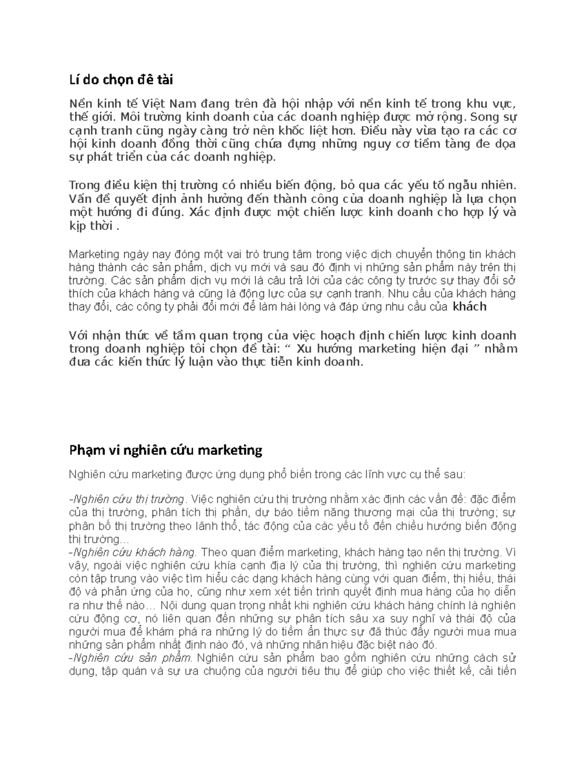 Lí do chọn đề tài - tryrt - Lí do chn đềề tài ọ Nền kinh tế Việt Nam ...