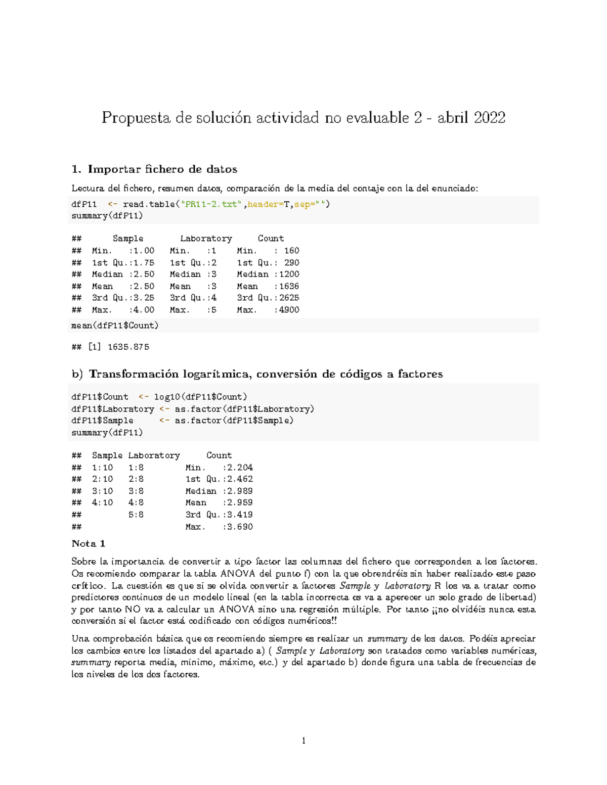 Actividad 2 Solucion - Propuesta de solución actividad no evaluable 2 - abril 2022 1. Importar ...