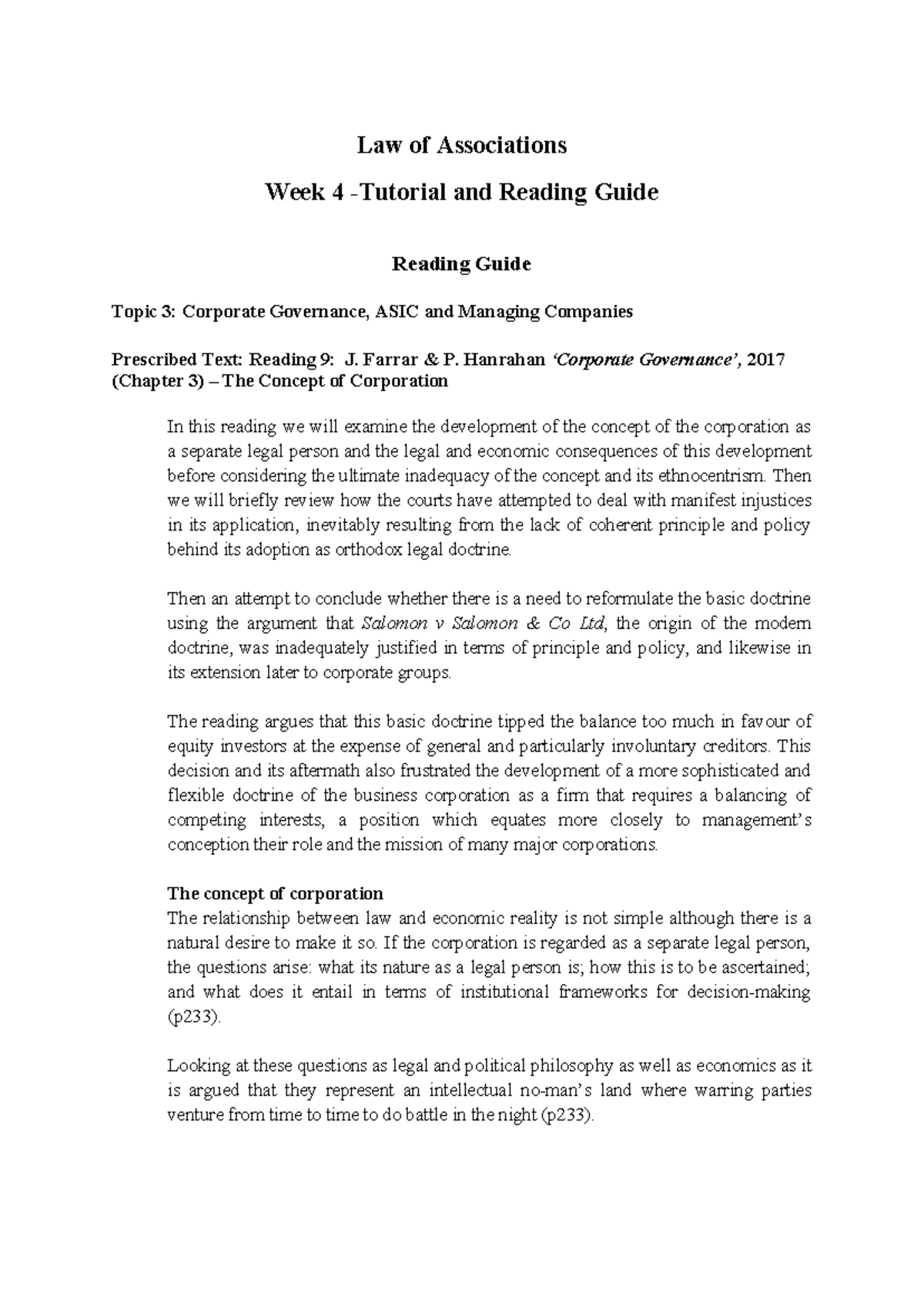 Week 4 - week 4 - Law of Associations Week 4 -Tutorial and Reading ...