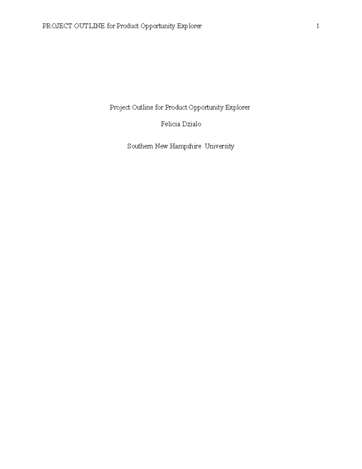 BUS 400 2-1 Assignment Project Outline - Project Outline for Product ...